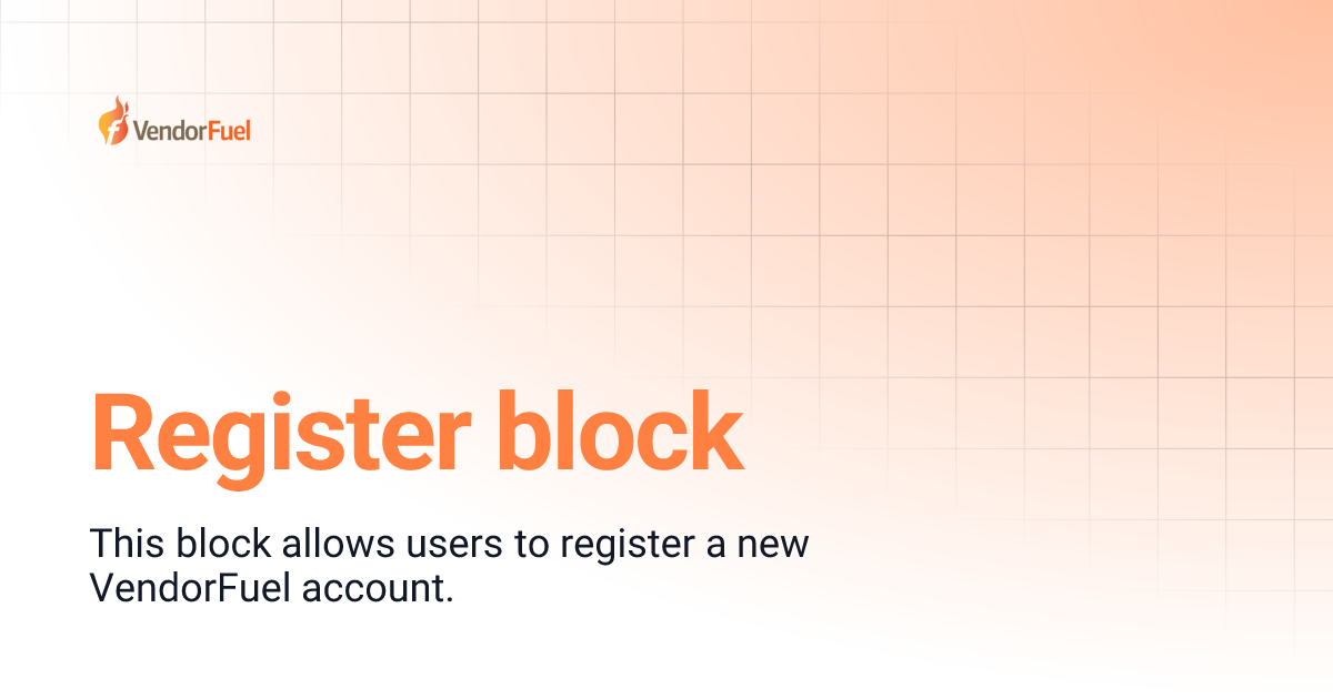 Register block | VendorFuel